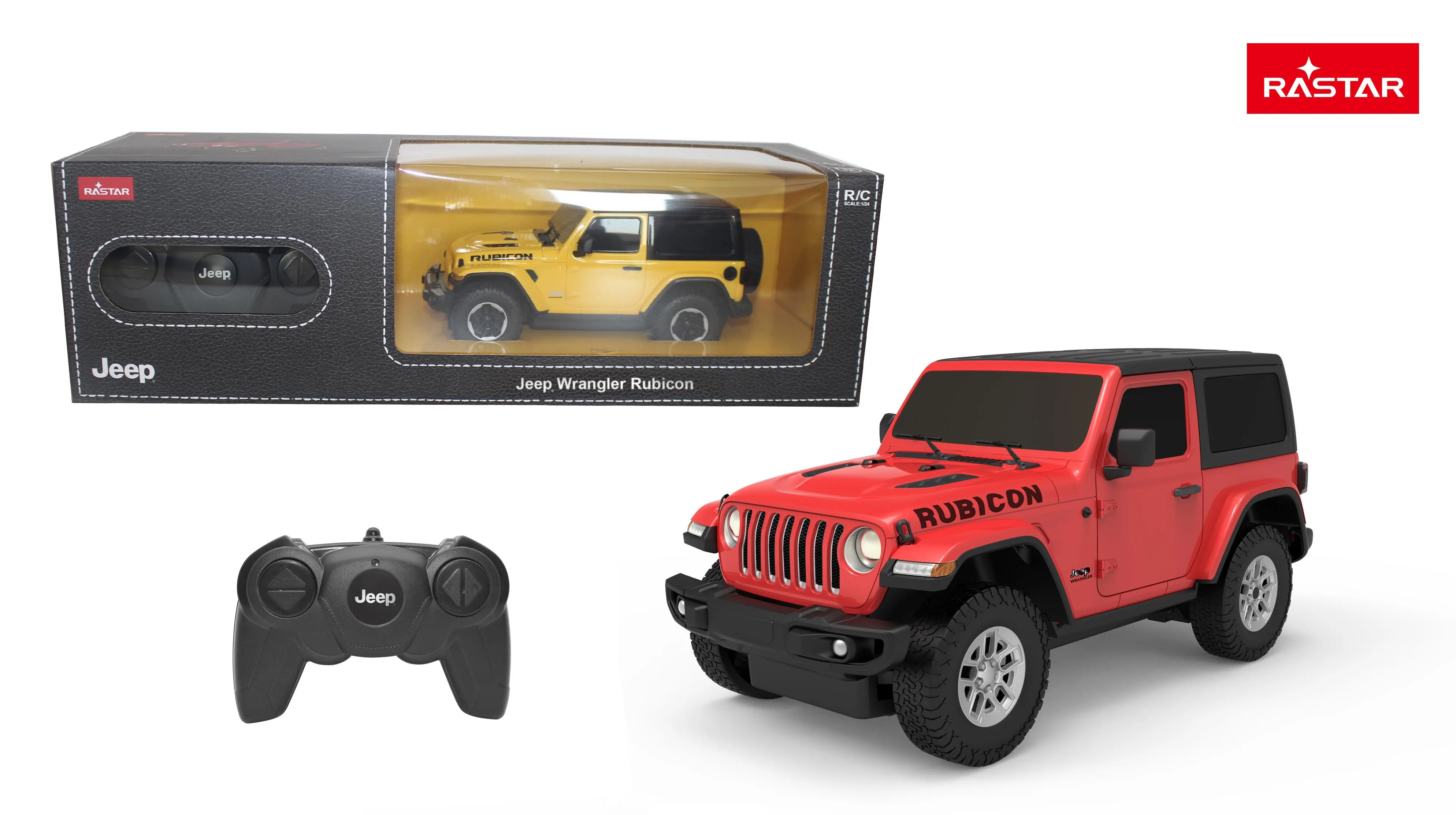 Rastar 1:24 Scale Jeep Rc Wrangler Remote Control Car 4wd Radio Control Kids Car Off Road ...