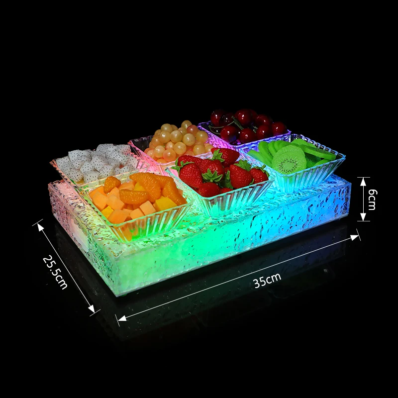 Led Fruit Tray Snack Serving Tray Fruit Plate - Buy Led Fruit Serving ...