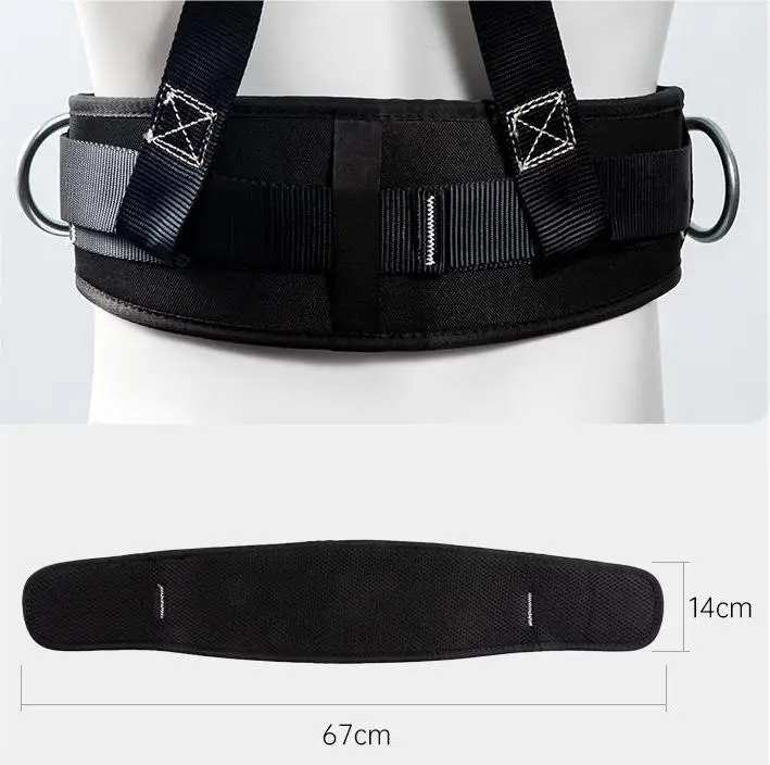 Upgraded Black Double D-Ring Back Padded Electrician 3-point Half Body ...