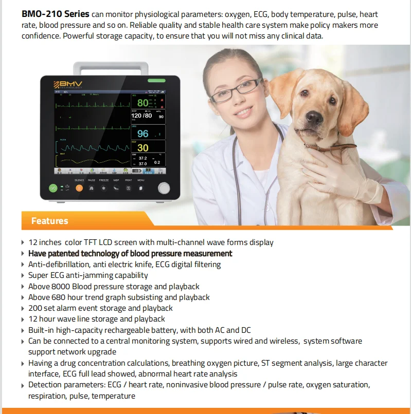 12 Inch Portable Icu Vital Signs Multi-parameter Monitor - Buy Vital ...