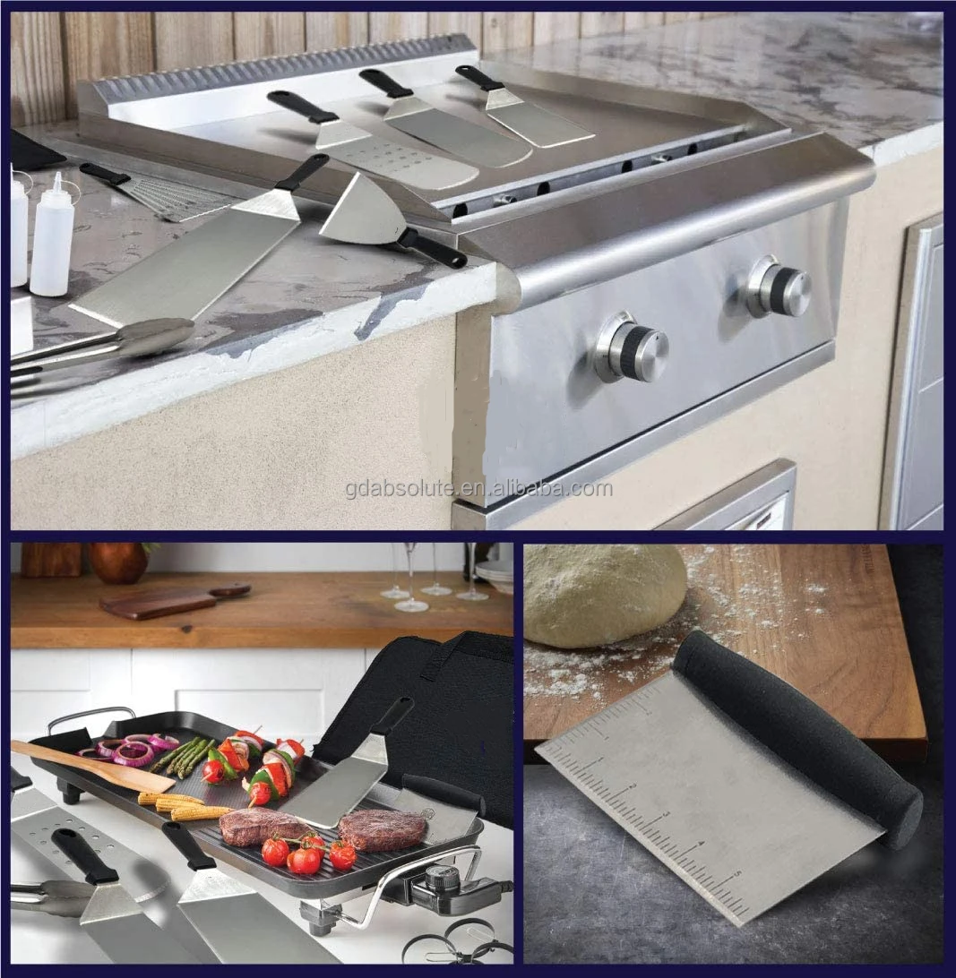 Griddle Accessories Kit Amazon Hot Spatula Heavy Duty Metal Flat Top ...
