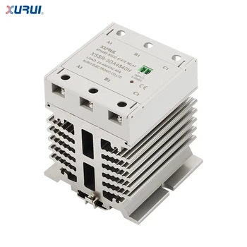 Din Rail Mount Ssr Relay With Heat Sink Da / Aa 40amp Module Ac Solid ...