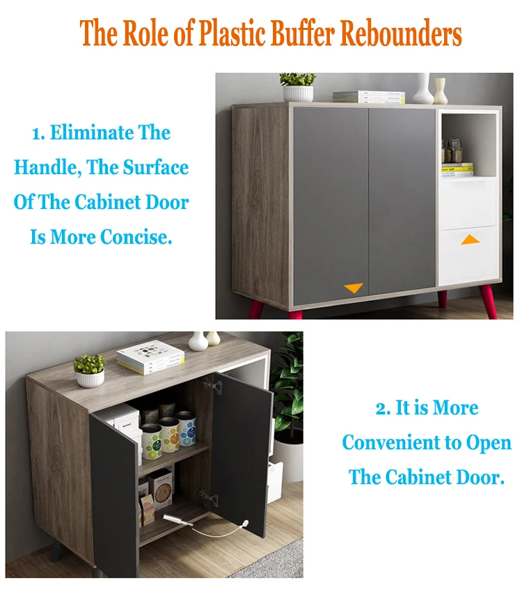 Cabinet Door Damper Spring Loaded Press Button Aluminum Alloy Push To ...