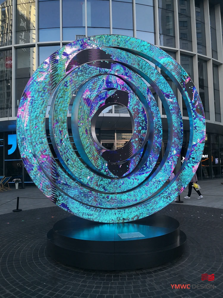 Public Art Sculpture Square Sculpture Custom Shopping Mall Lighting ...