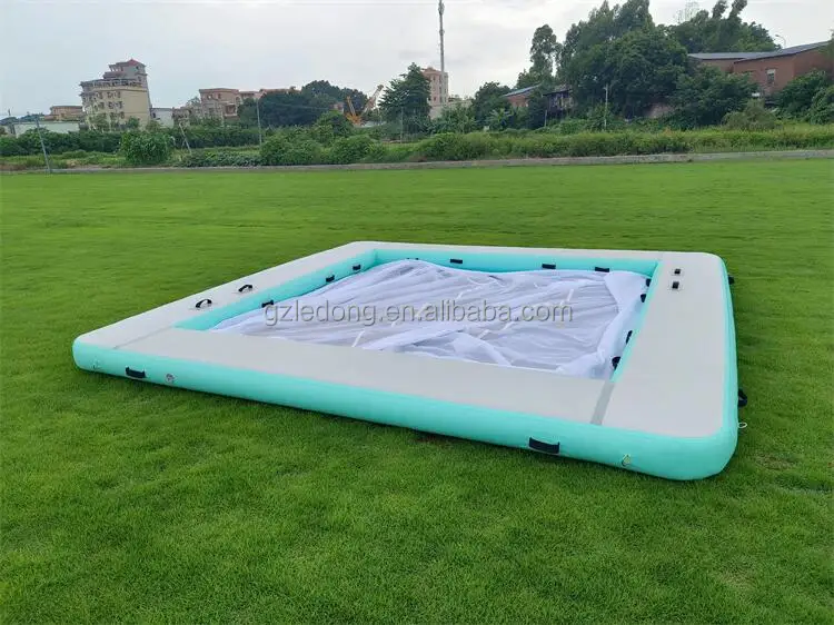 Pvc Sea/Lake Floating Inflatable Swimming Pool Rectangular Inflatable ...