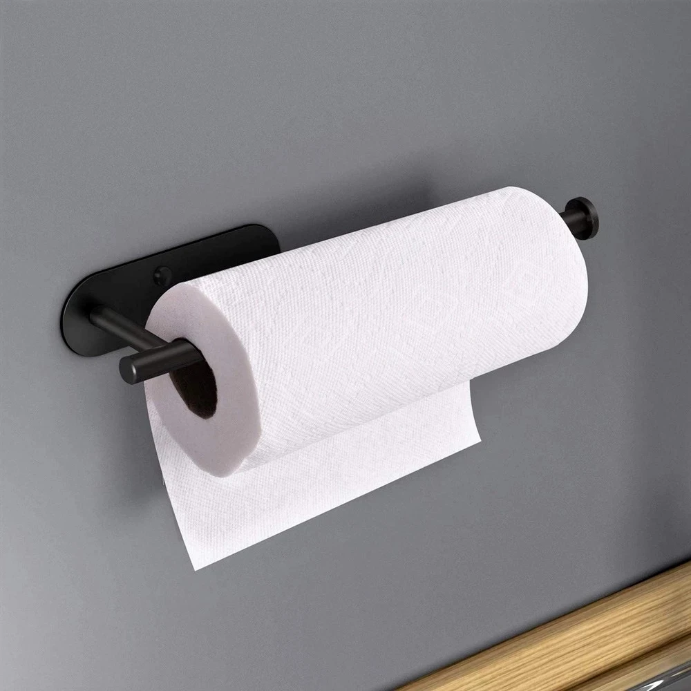 Wall Mount Paper Tissue Towel Roll Dispenser Under Cabinet Self ...