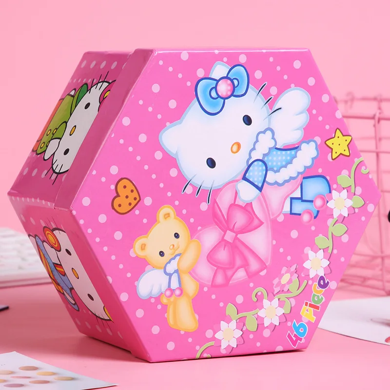 Multilayer Cartoon Kids Painting Set - Hexagon Color Box