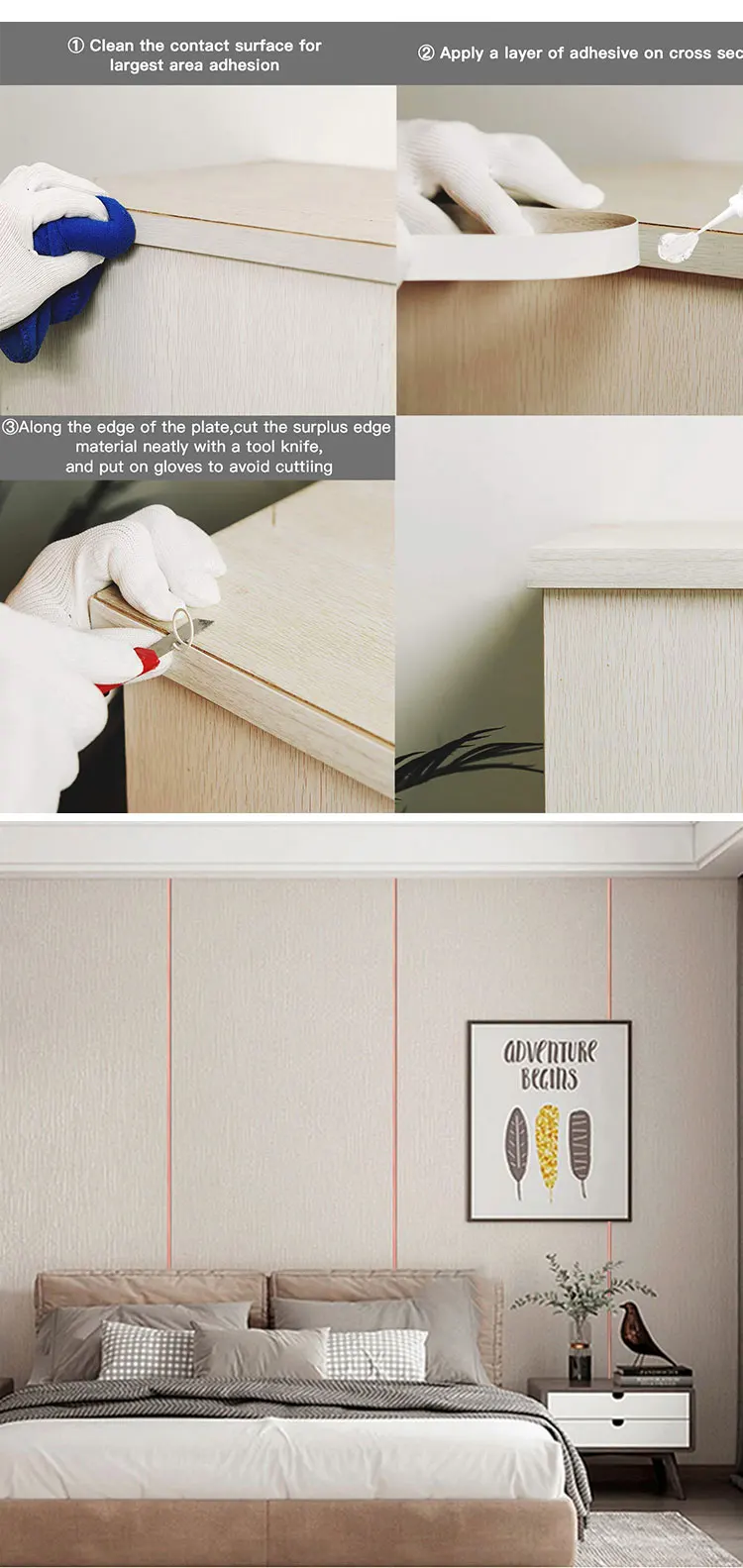 WELLTOP 17.013 Flexible PVC T Profile Edge Banding Sofa Wardrobe Door ...