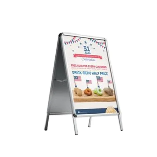 Outdoor Sidewalk Aluminum Pavement Sign Frame Show A1 Double sided A ...