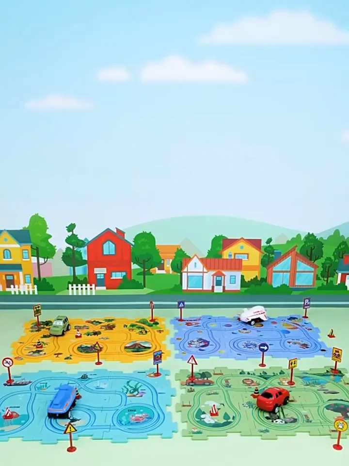 Adventure Puzzle Track Set 25pcs Sliding Track Jigsaw Rail Electric ...