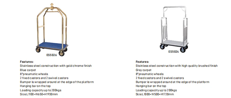 Luxury Hotel Luggage Trolleys - Golden Crown China Hotel