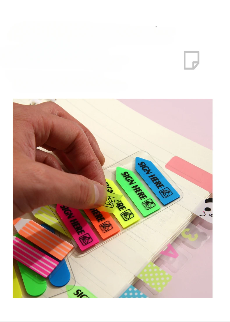 Creative Sticky Notes,Cute Cartoon,Semi Transparent Index Stickers ...