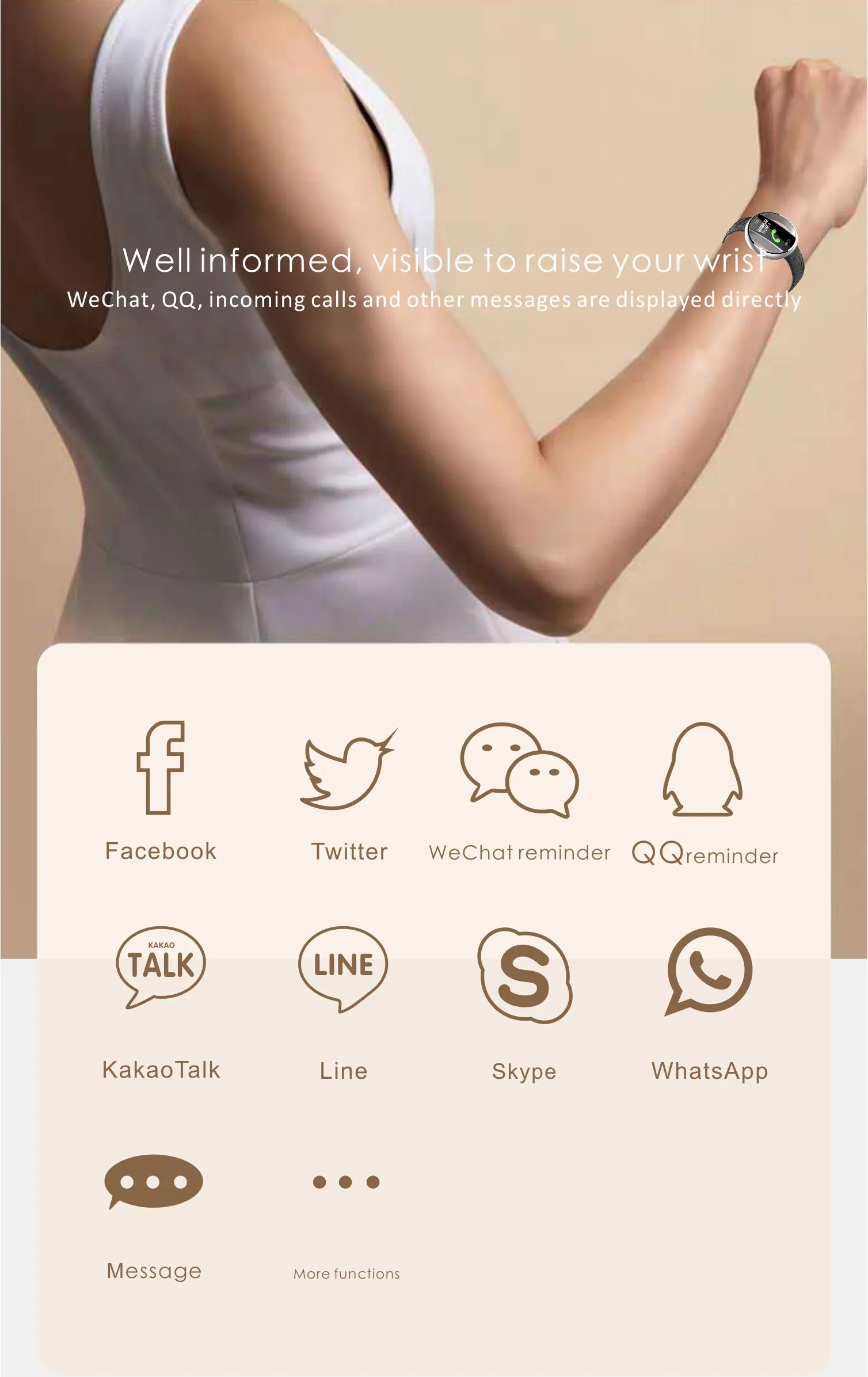 Android Smartwatch Ve99 Hand Watch 0.96 Inch Color Screen 100 Mah Ip67 ...