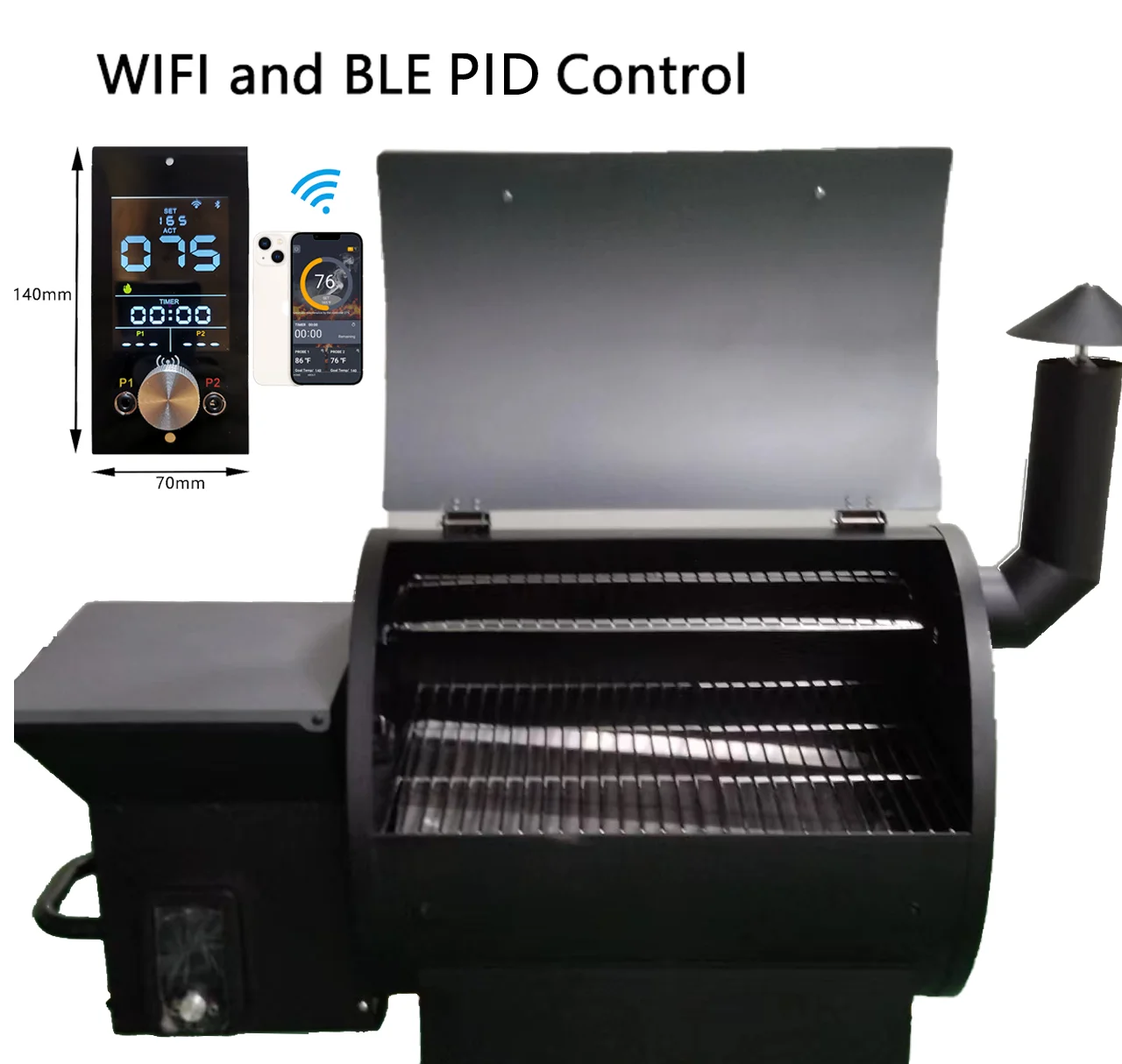 12 Inch Assembly Remote PID Board Controller Automatic Auger Smoker ...