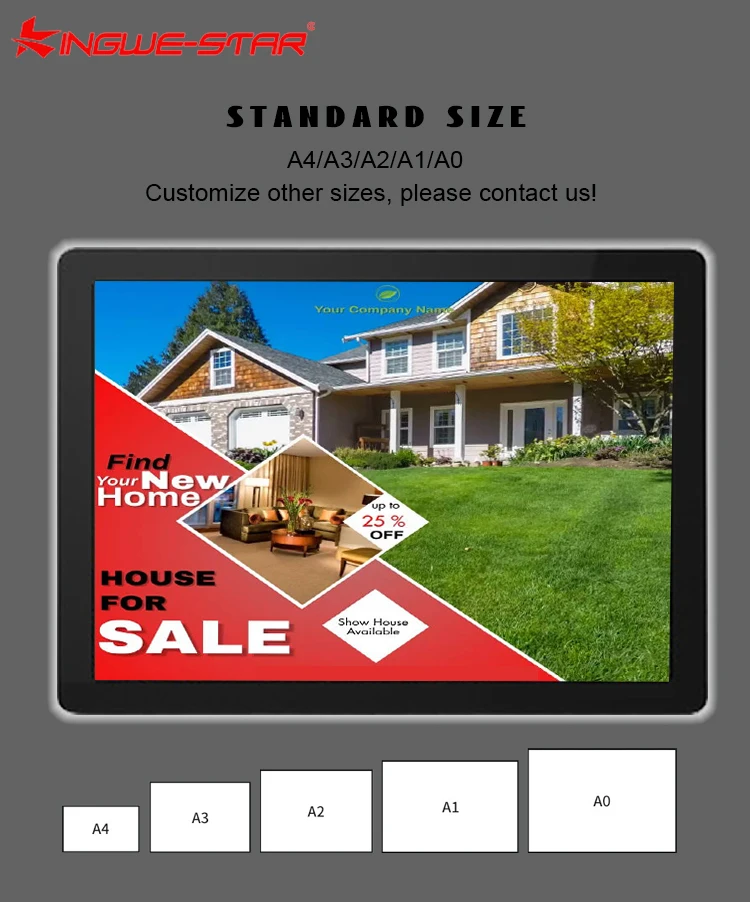 Window Display Real Estate Acrylic Ceiling Light Box Hanging Frame ...