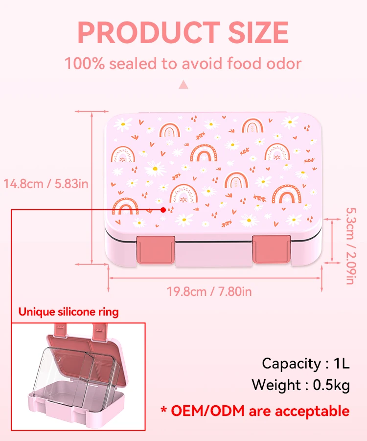 Cute Kids Bento Box for Girls & Boys Eco-Friendly BPA Free Food Grade ...