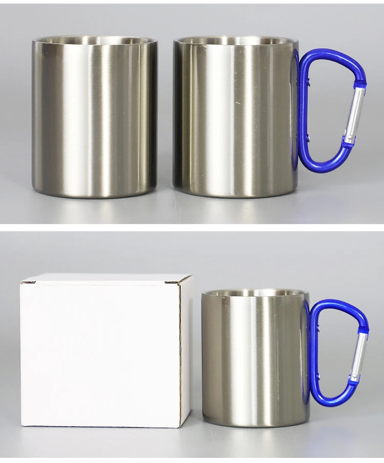 Wholesale 300ml Sublimation Blanks Camping Cup Stainless Steel Mug With ...