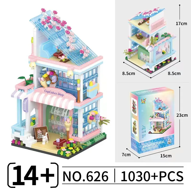 Anime Streetscape Building Blocks With Light Rose DIY Assembling ...