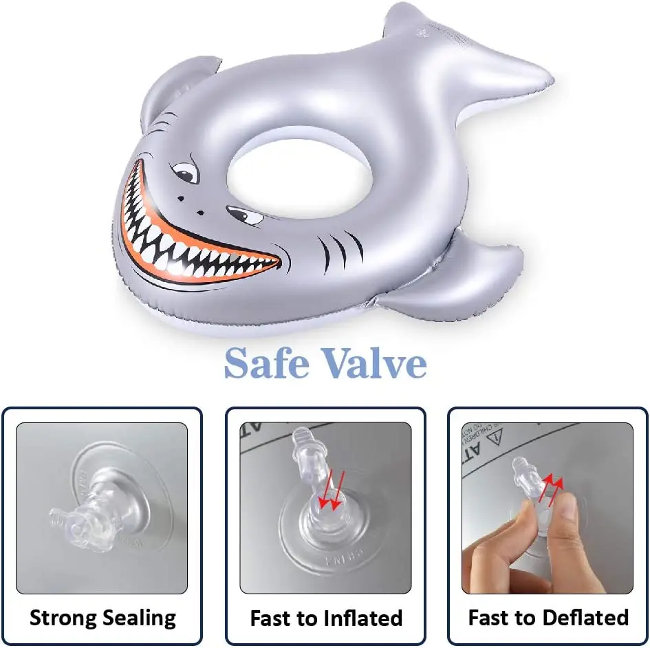 Inflatable Pool Float For Kids And Adults Inflatable Shark Swim Ring ...