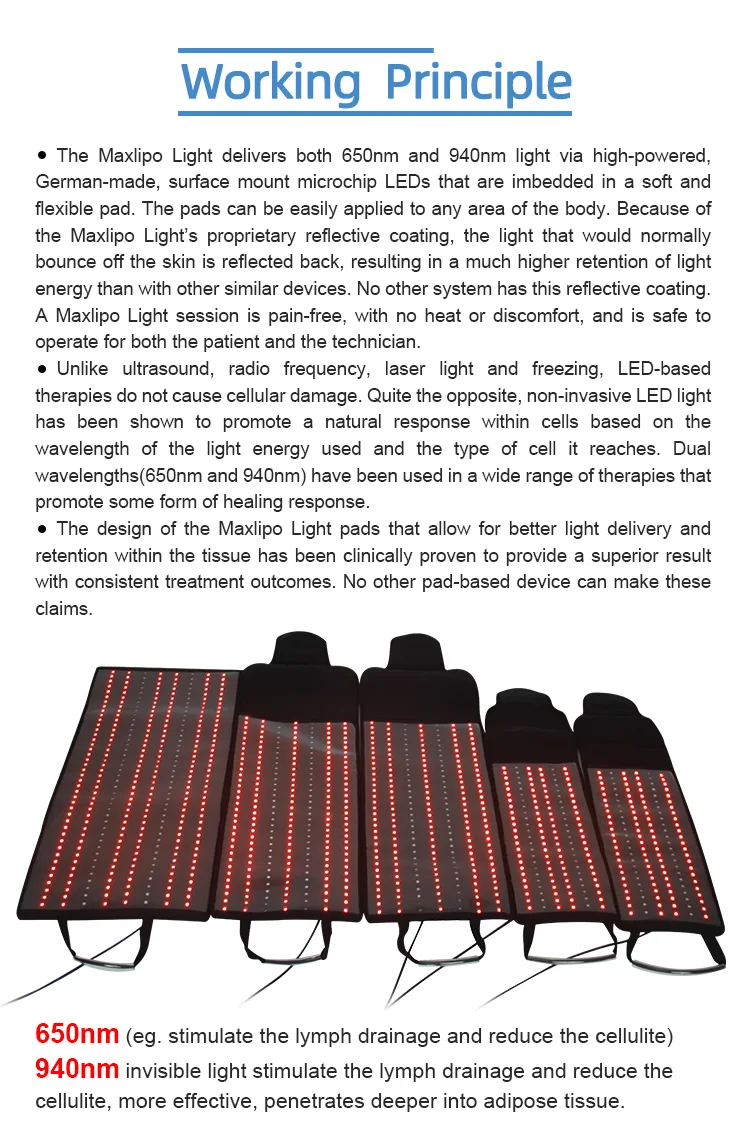 Red Light System Led Light Therapy Machine Full Body Covered Pad 650 ...