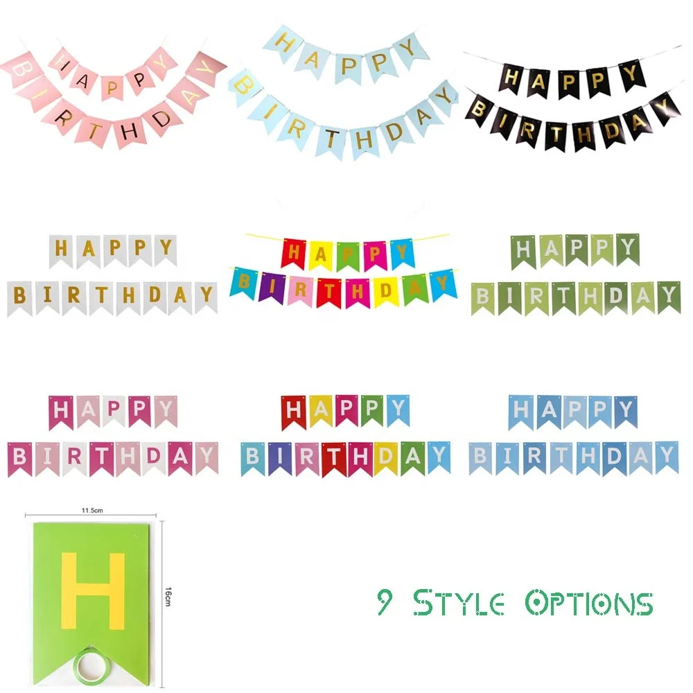 Happy Birthday Fishtail Letters Banner - Perfect Party Decor