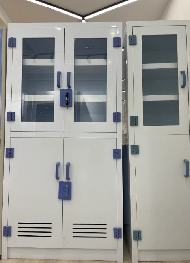 Customized Lab Chemical Reagent Storage Cabinet with Glass Doors