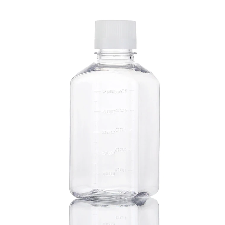 Sterile Transparent Reagents Bottle Lab Pet Petg Square Reagent Media ...