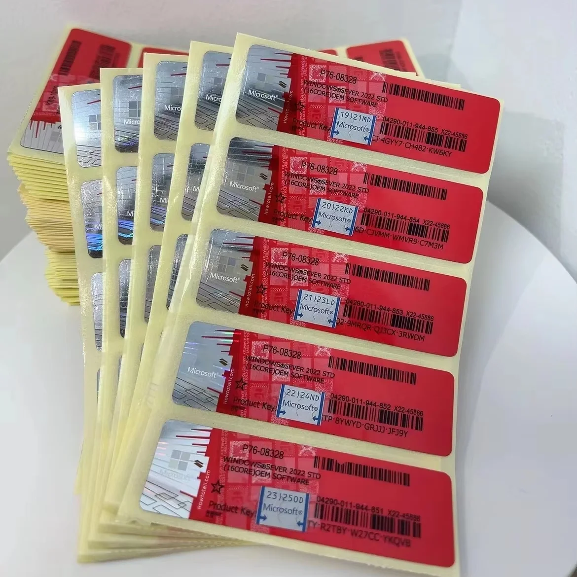 Windows Server 2022 Standard Red COA Sticker Online activation of ...