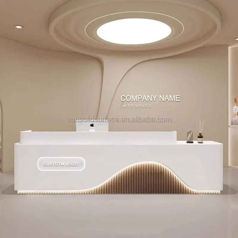 Exquisite Modern Style Reception Counter Desk - Mdf+baking Paint