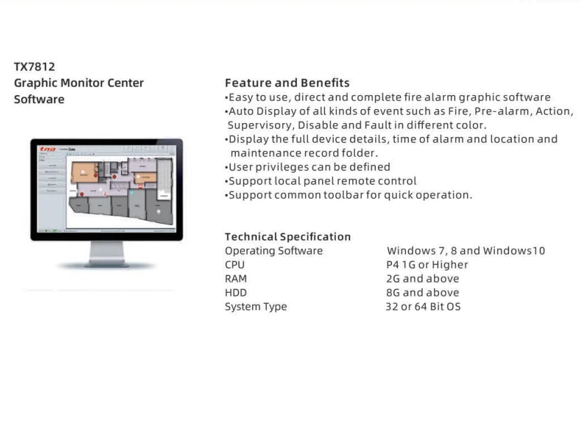 Addressable Fire Alarm Control System with Graphic Monitoring