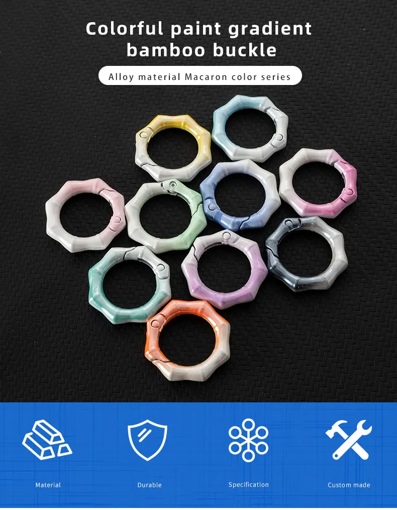 Circle Round Carabiner Spring Snap Clip Hook Metal Swivel Spring Gate O ...