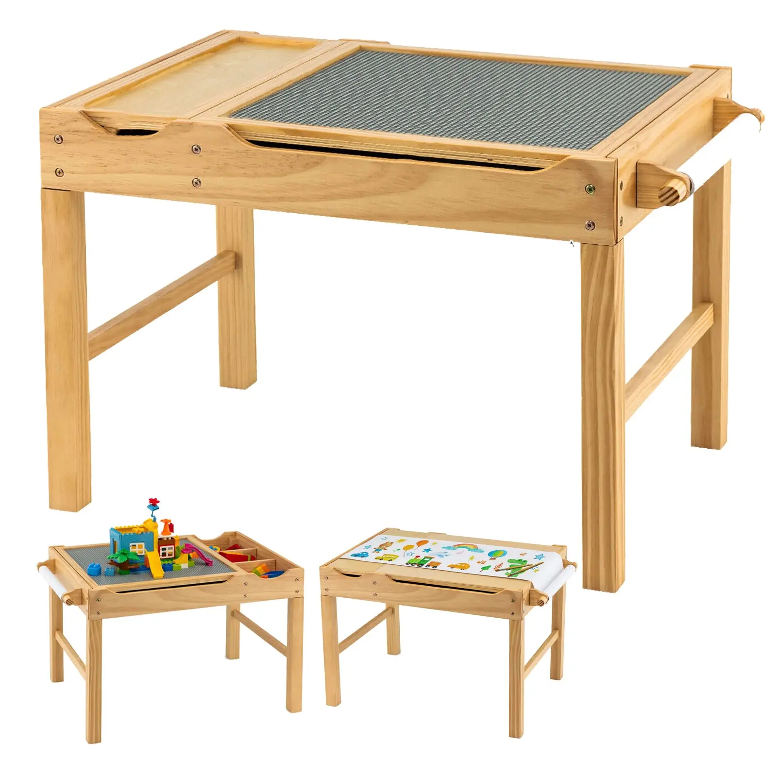 Montessori multifunctional toddler sensory table wooden kids activity ...