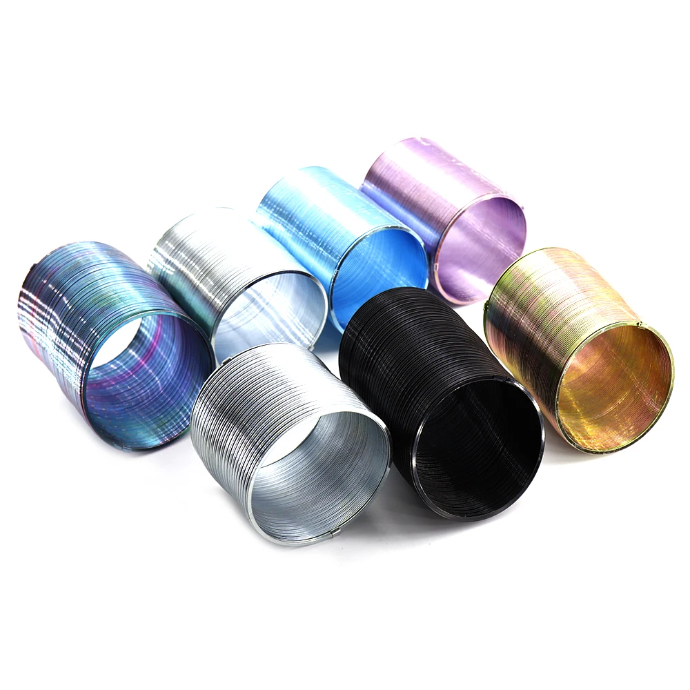 Wholesale Fidget Toys Mini And Jumbo Size Colorful Rainbow Metal Coil ...