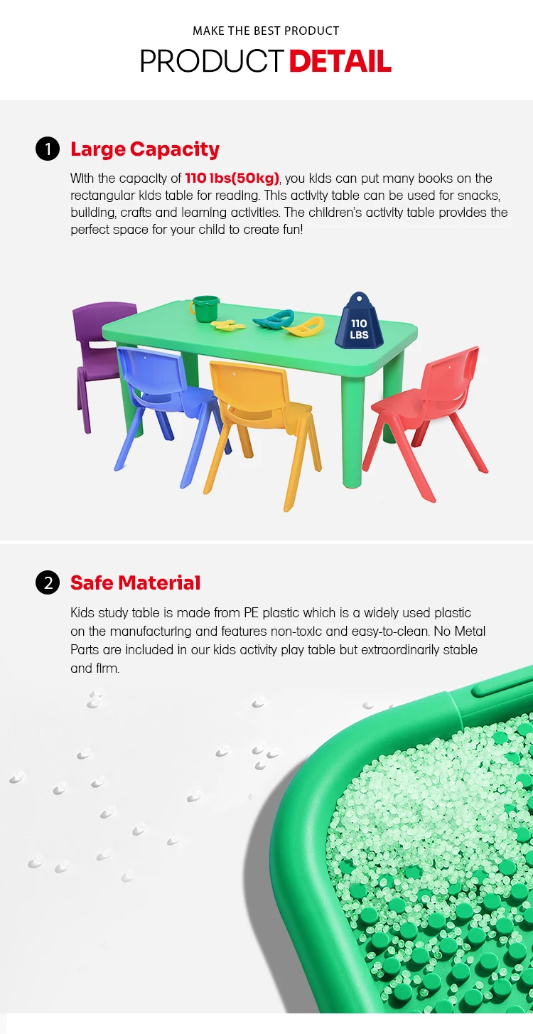 School Child Children Kids Folding Study Table Desk and Chairs Set