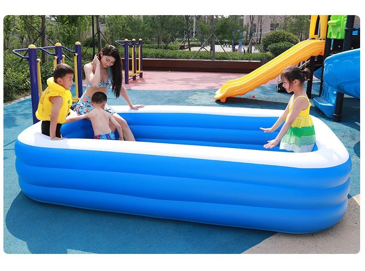 Pvc Inflatable Swimming Pool Above Ground Adult Kids Family Inflatable ...