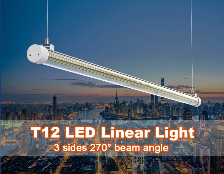 270 Beam Angle Modern Chandelier T12 Round Linear Light Led Tube 3 Rows ...