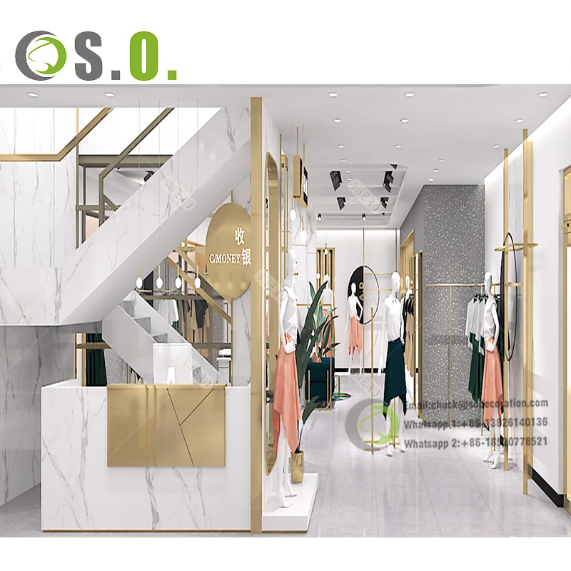 Customized Clothing Display Fixture Clothing Showcase Display Cabinet ...