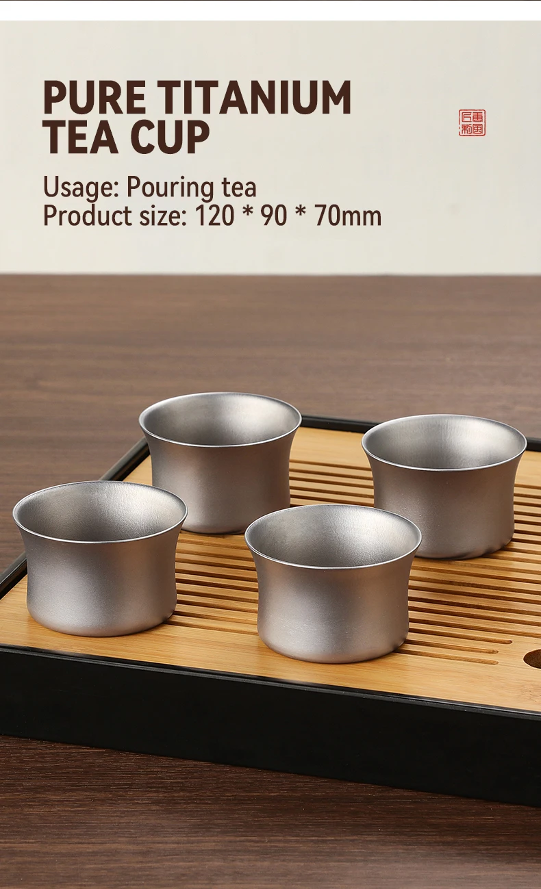 Luxury Portable All-in-One Titanium Tee Cup Set Pure Titanium for ...