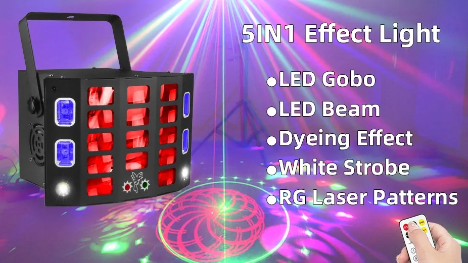Zhongke Dmx Light Effect With Rg Laser,Rotating Led Derby,Stroboscope ...