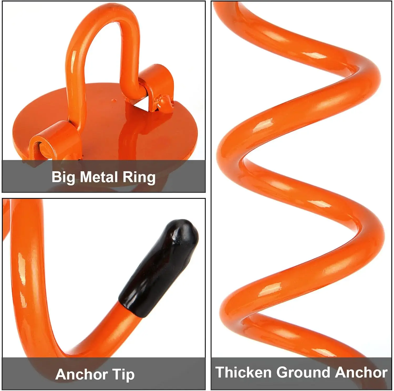 15.7-inch Spiral Dog Tie Anchoring Heavy-duty Ground Anchor For Outdoor ...
