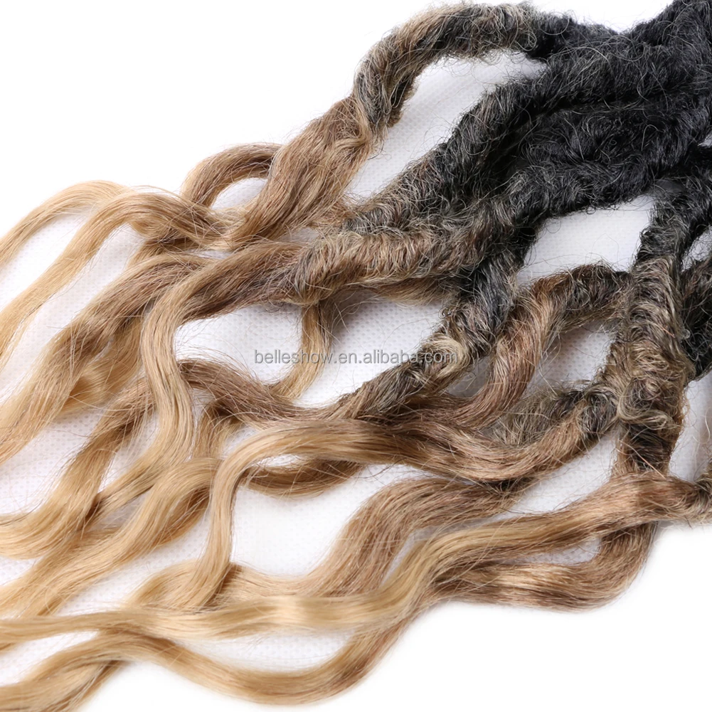 Faux Locs Crochet Braid Goddess Hair Bohemian Locs Pre-looped Ombre ...