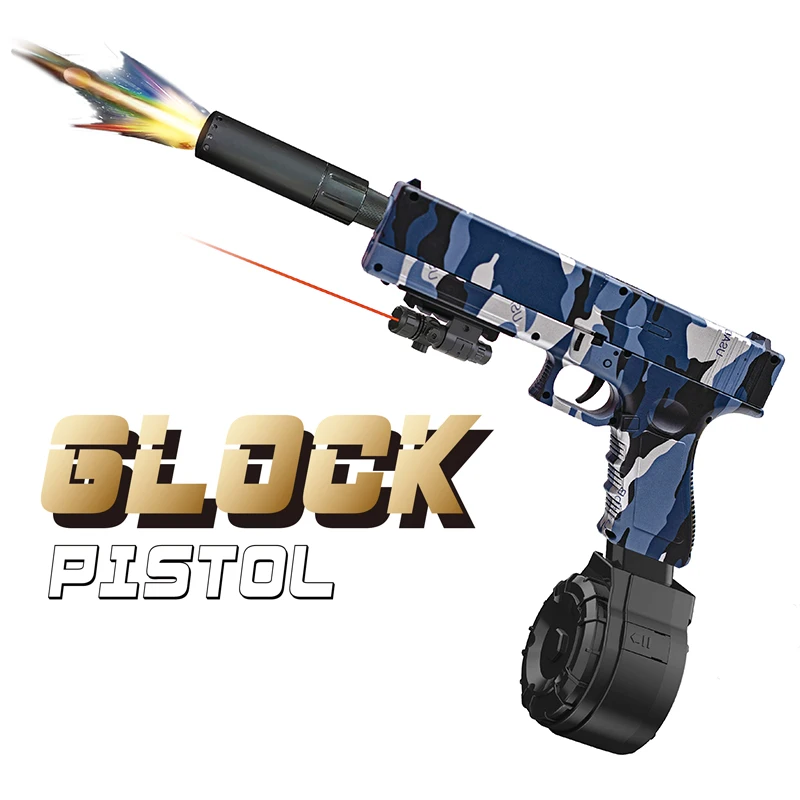 Explosive Flash Flame Gel Blaster Gun Toy Simulated Loading Automatic ...