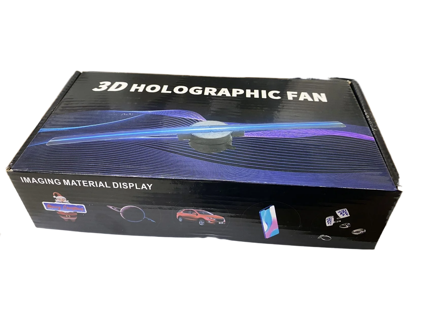 Naked Eye Stereo 3d Hologram Fan High Tech Advertising 3d Hologram Fan Two Blades 42cm ...