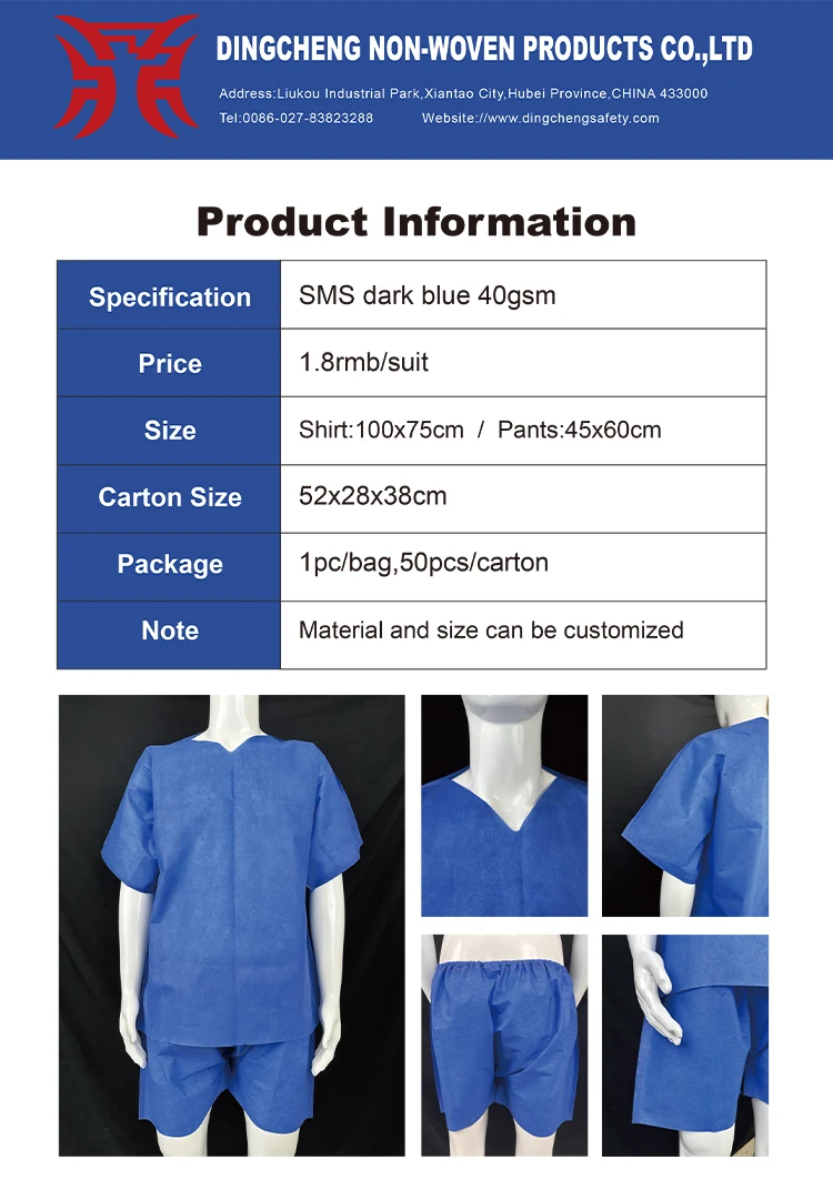 Hospital Clothing Patient Gown Disposable Ce Medical Accessories 3 ...