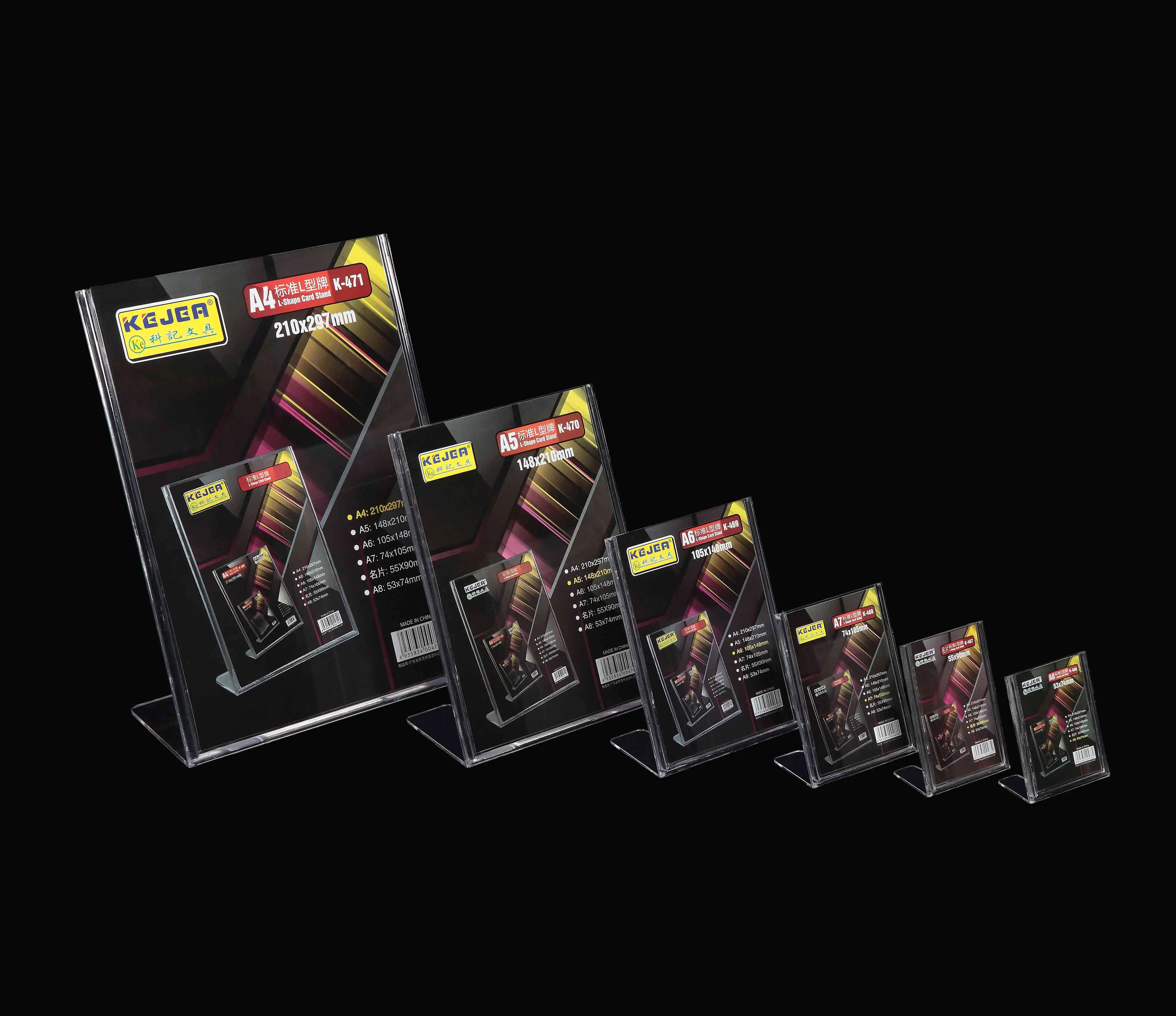 Manufacturer Sales L-shaped Slide Card Stand Kejea Desktop Sign Holder ...