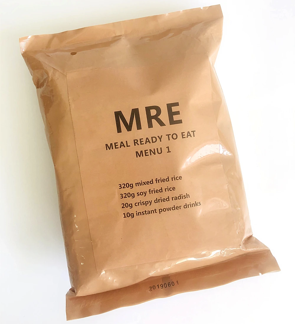Portable MRE Food Instant Curry Chicken Fried Rice MENU3 Ration Menu ...
