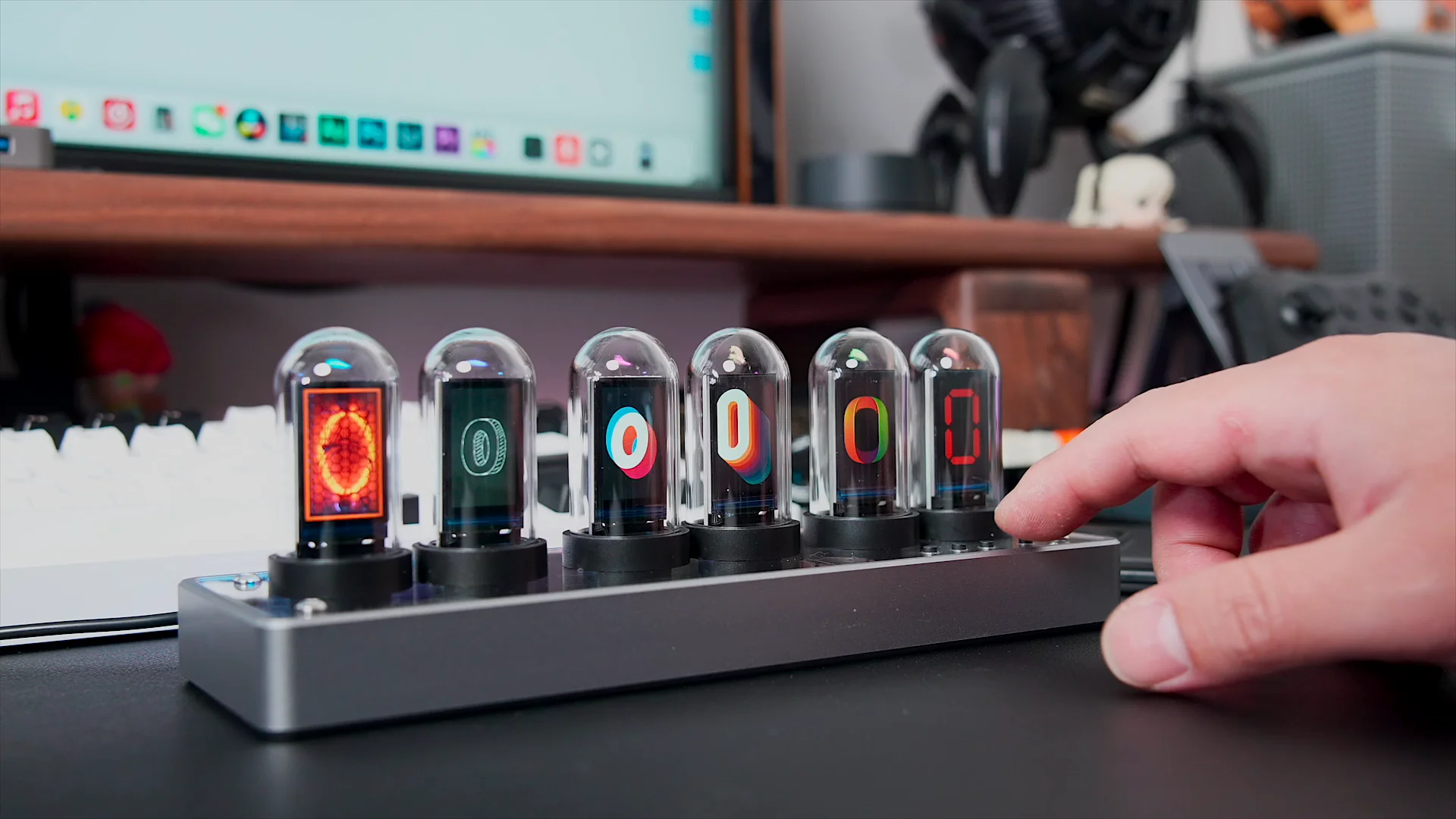 Modern Diy Ips Display Nixie Tubes Digital Clock Rgb Glow Tube Clock ...