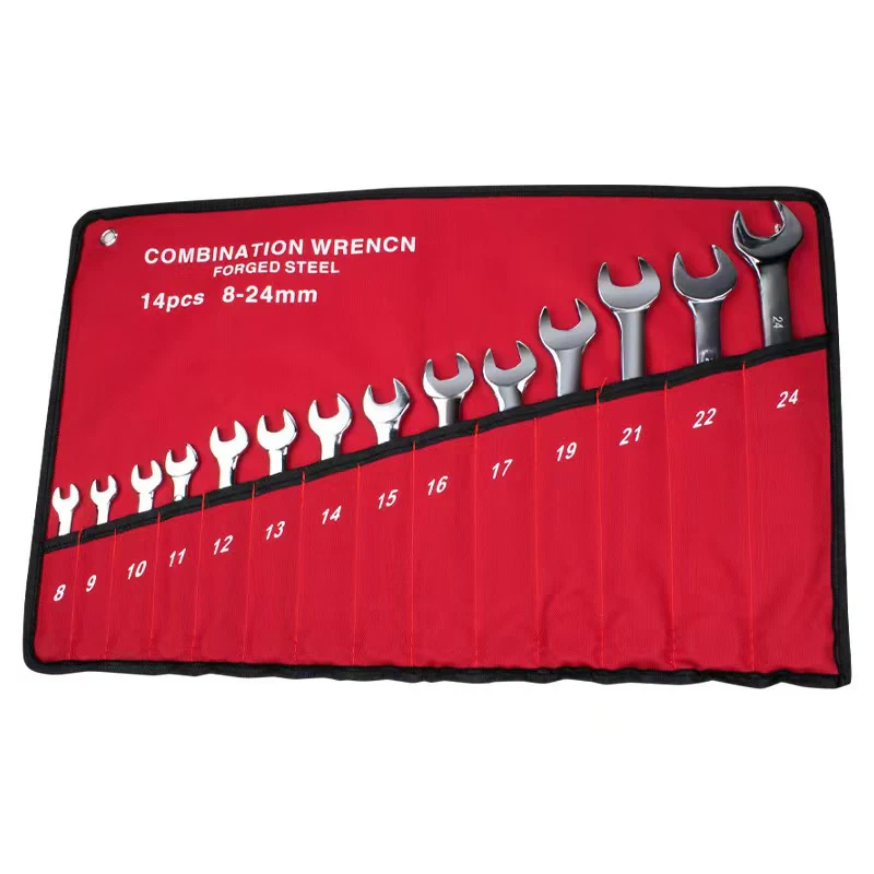 Ratchet Combination Wrench Key Set 8 to 32mm Open End Spanner Kit With ...