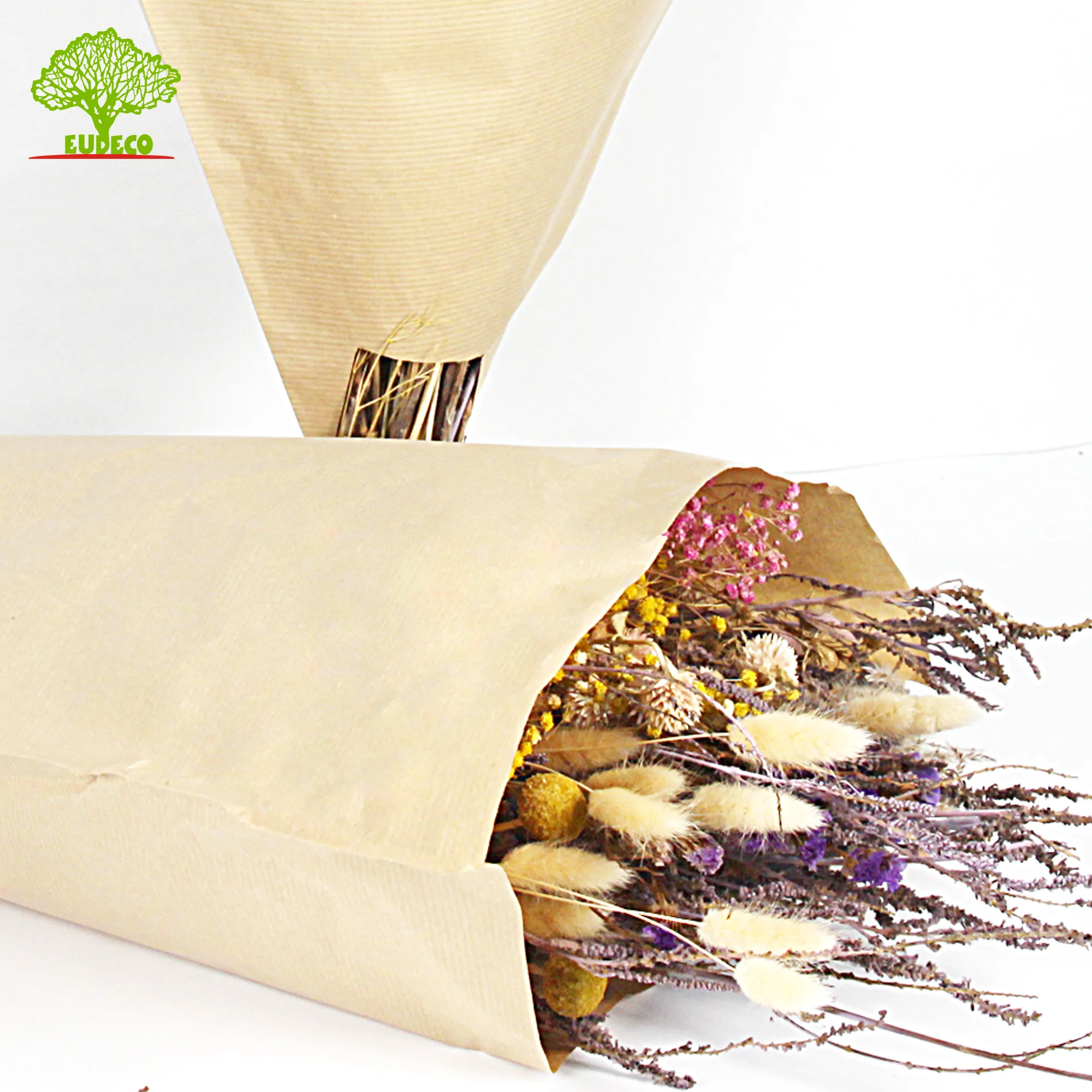 Nature Inspired Recycled Kraft Paper Flower Sleeve Wraps For Florists ...