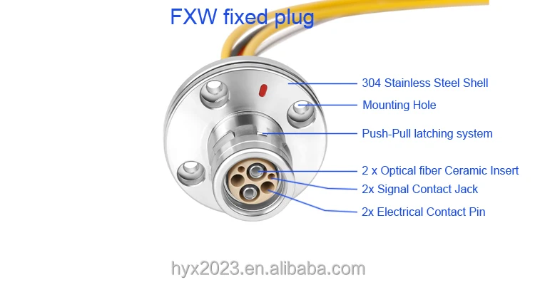 Hdtv Fiber 3k.93c Hybrid Camera Optical Cable With Plug & Socket Fuw ...